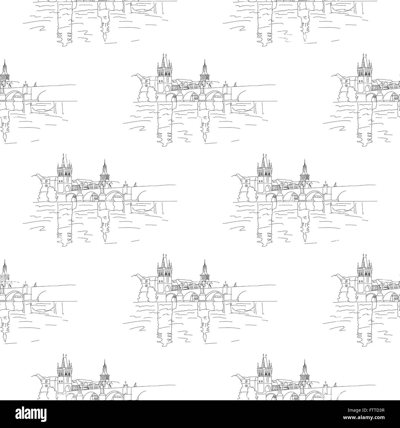 charles bridge seamless Stock Vector Image & Art - Alamy