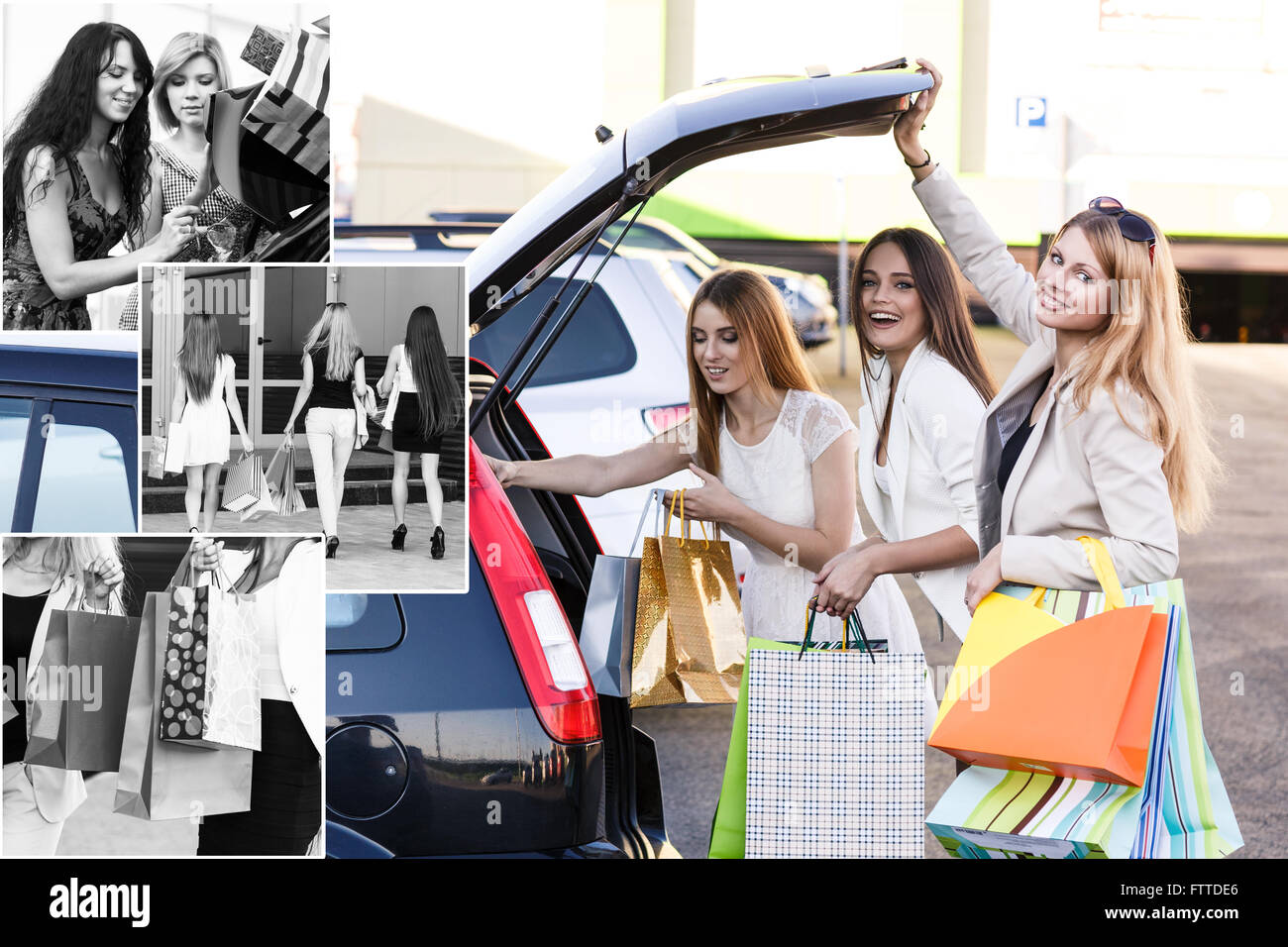 Women after shopping Stock Photo - Alamy