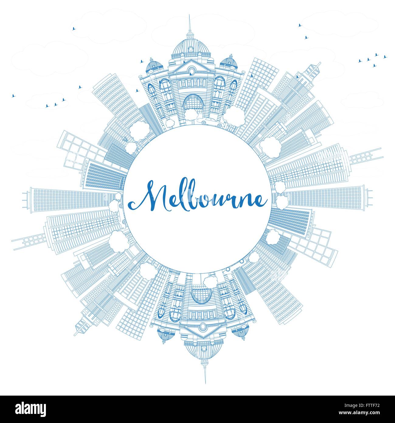 Melbourne skyline silhouette hi-res stock photography and images - Alamy