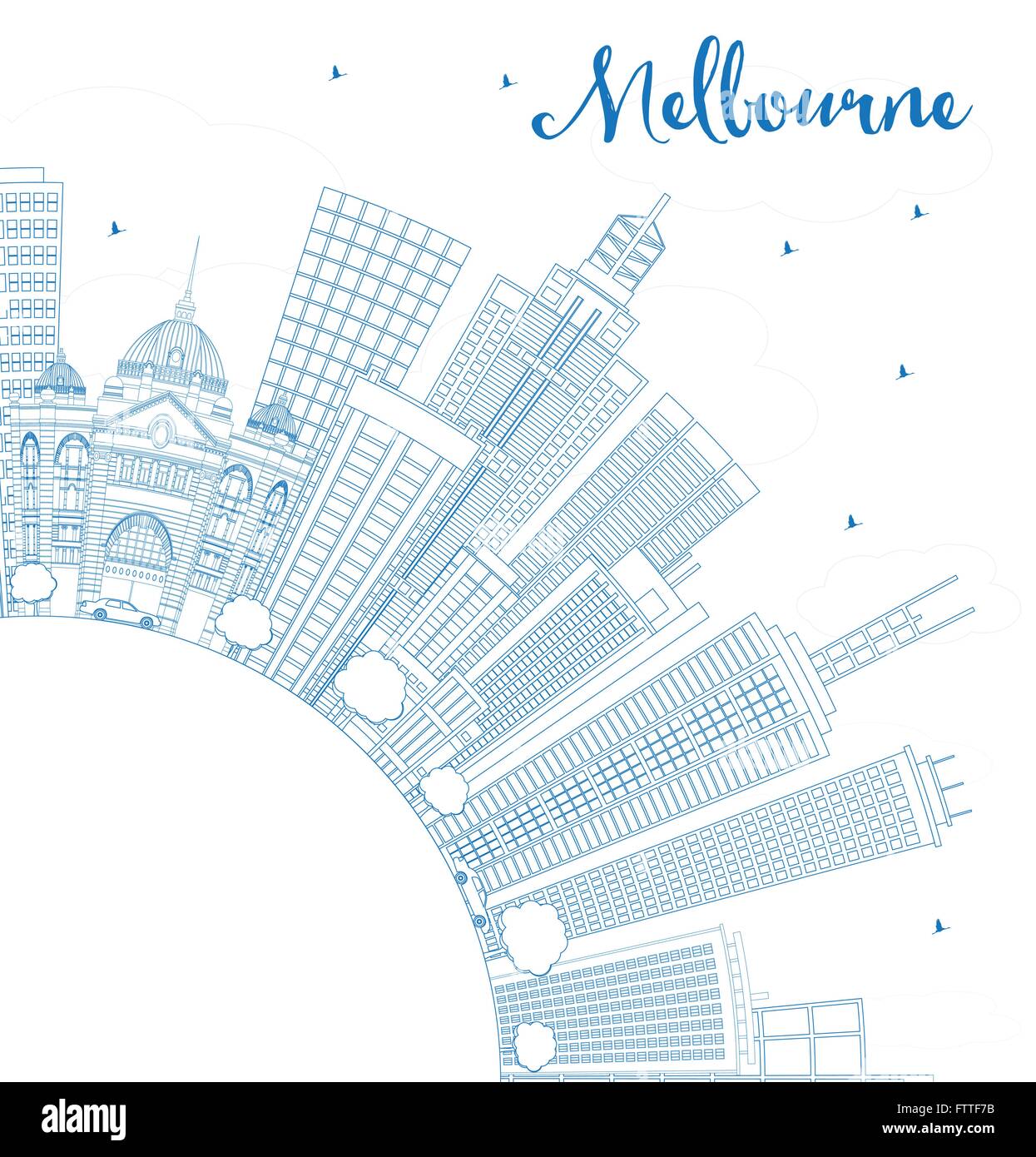 Melbourne skyline silhouette hi-res stock photography and images - Alamy