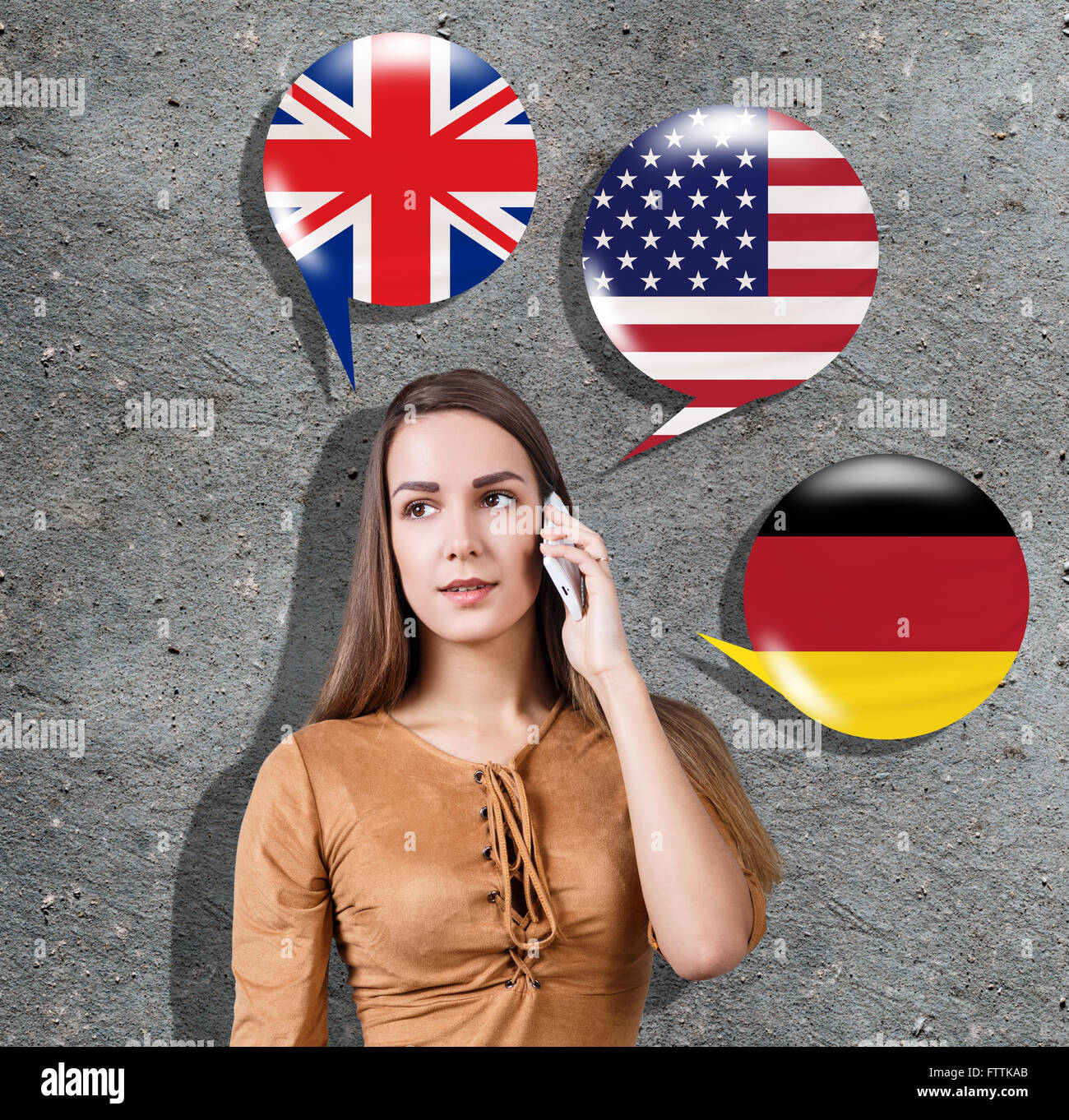 Learning of foreign languages concept Stock Photo - Alamy