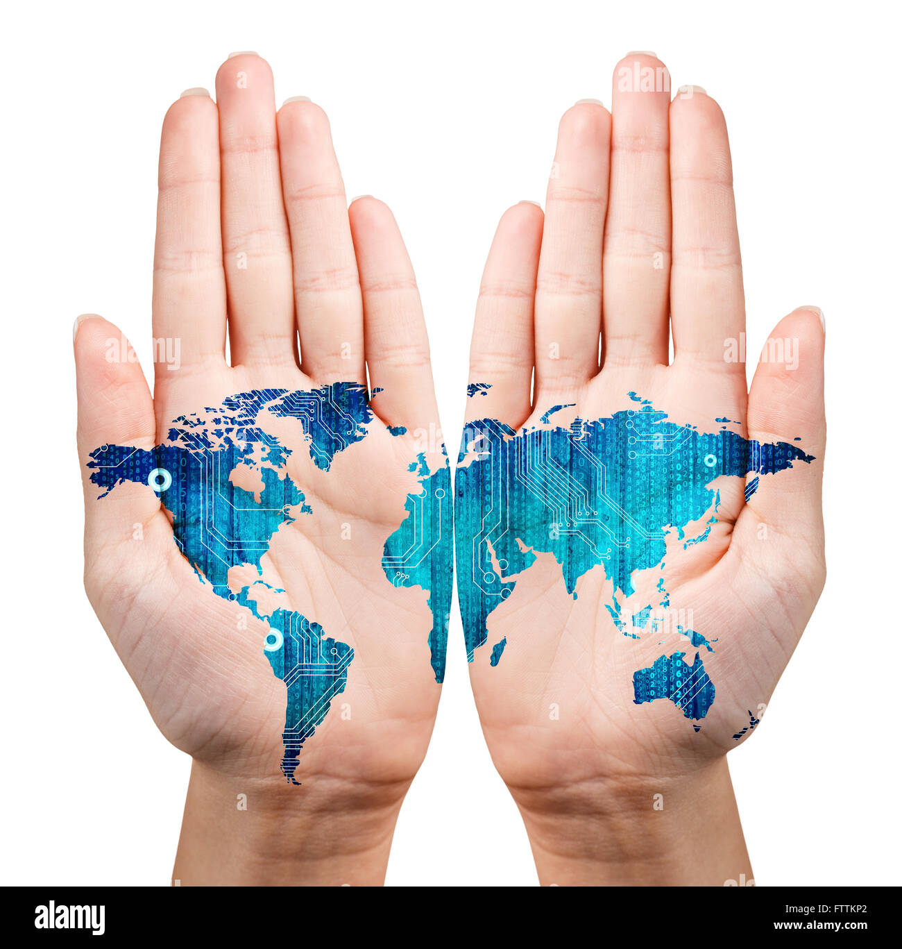 Digital with two hands hi-res stock photography and images - Alamy