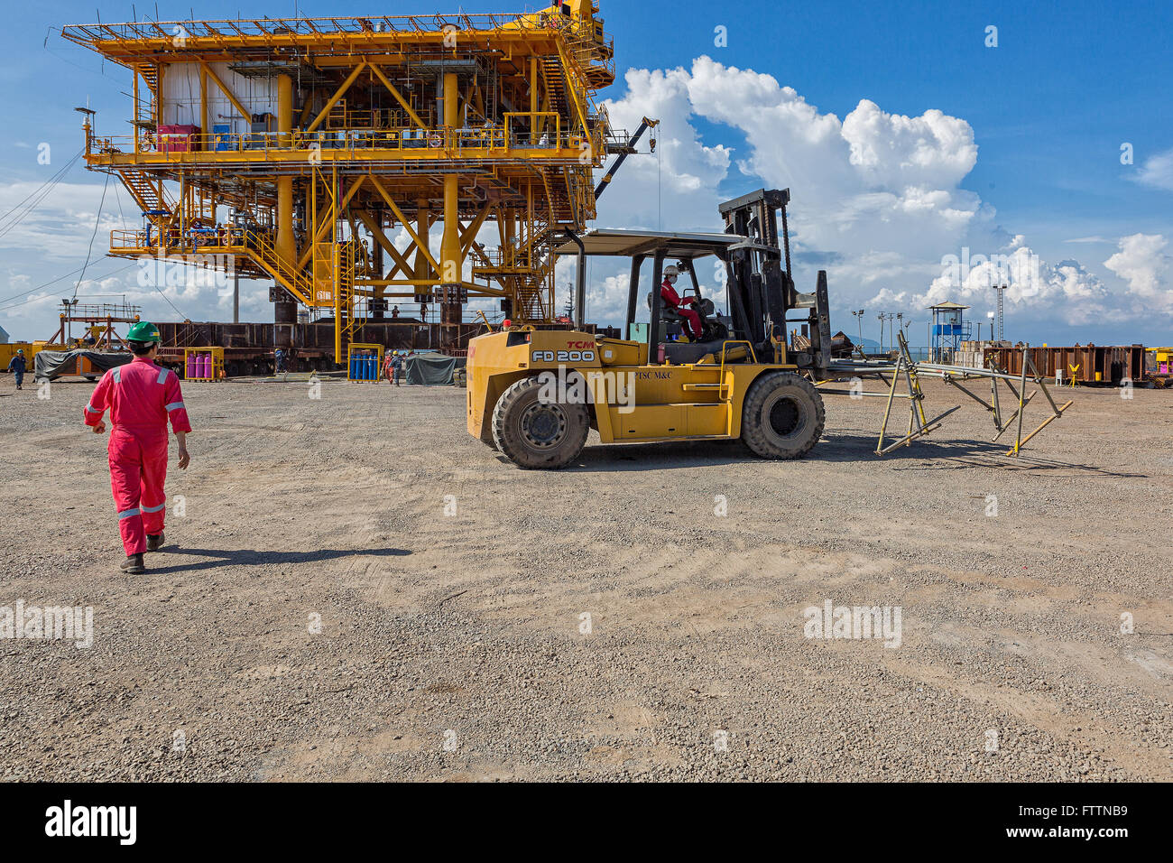 Oil Rig Construction Yard High Resolution Stock Photography and Images ...
