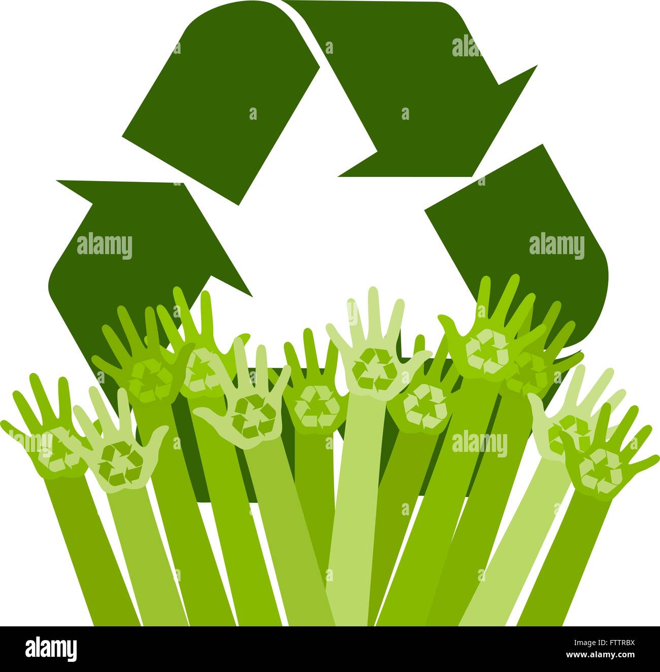 Hands recycle trash Stock Vector Images - Alamy