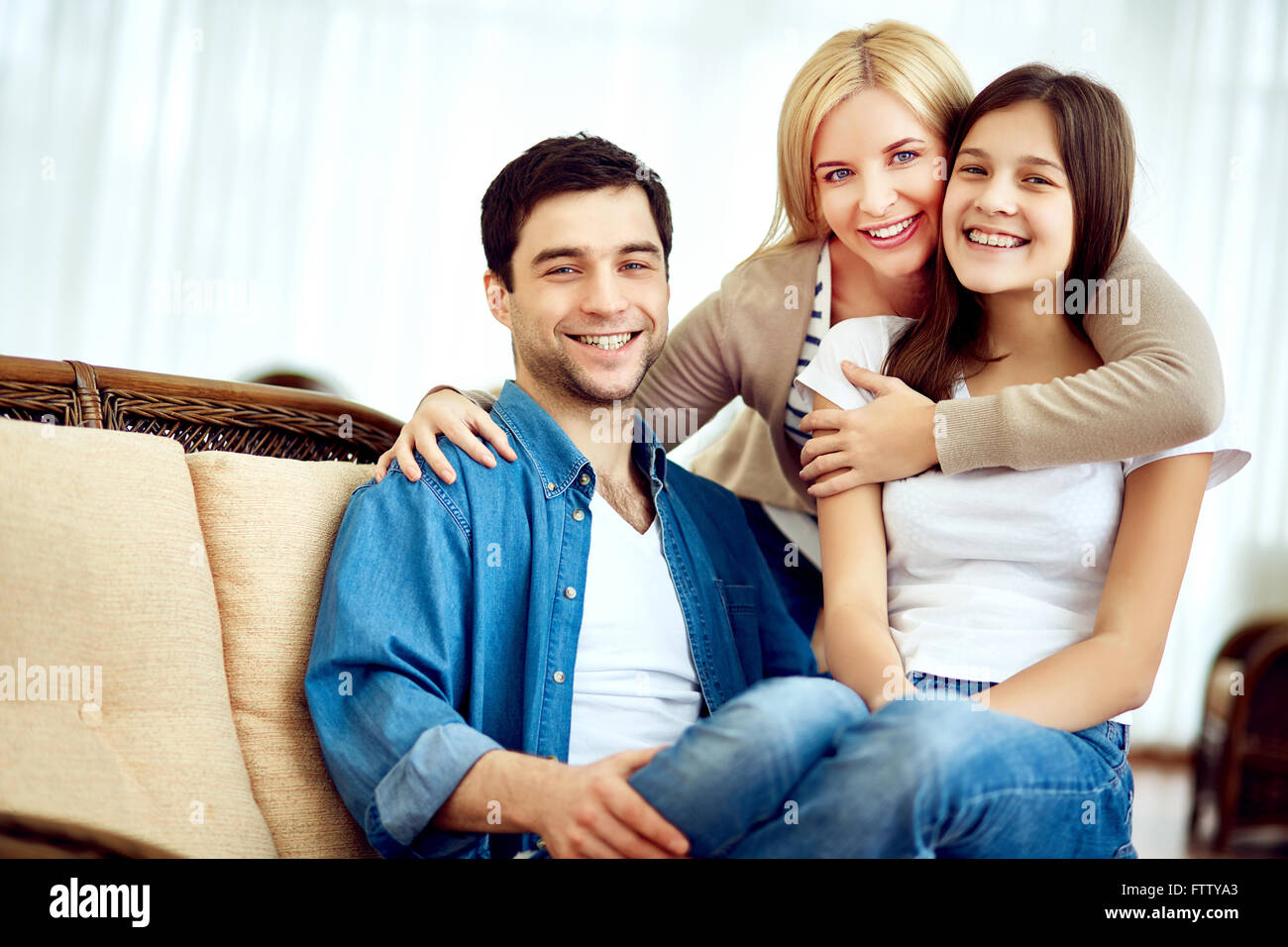 Family of three Stock Photo - Alamy