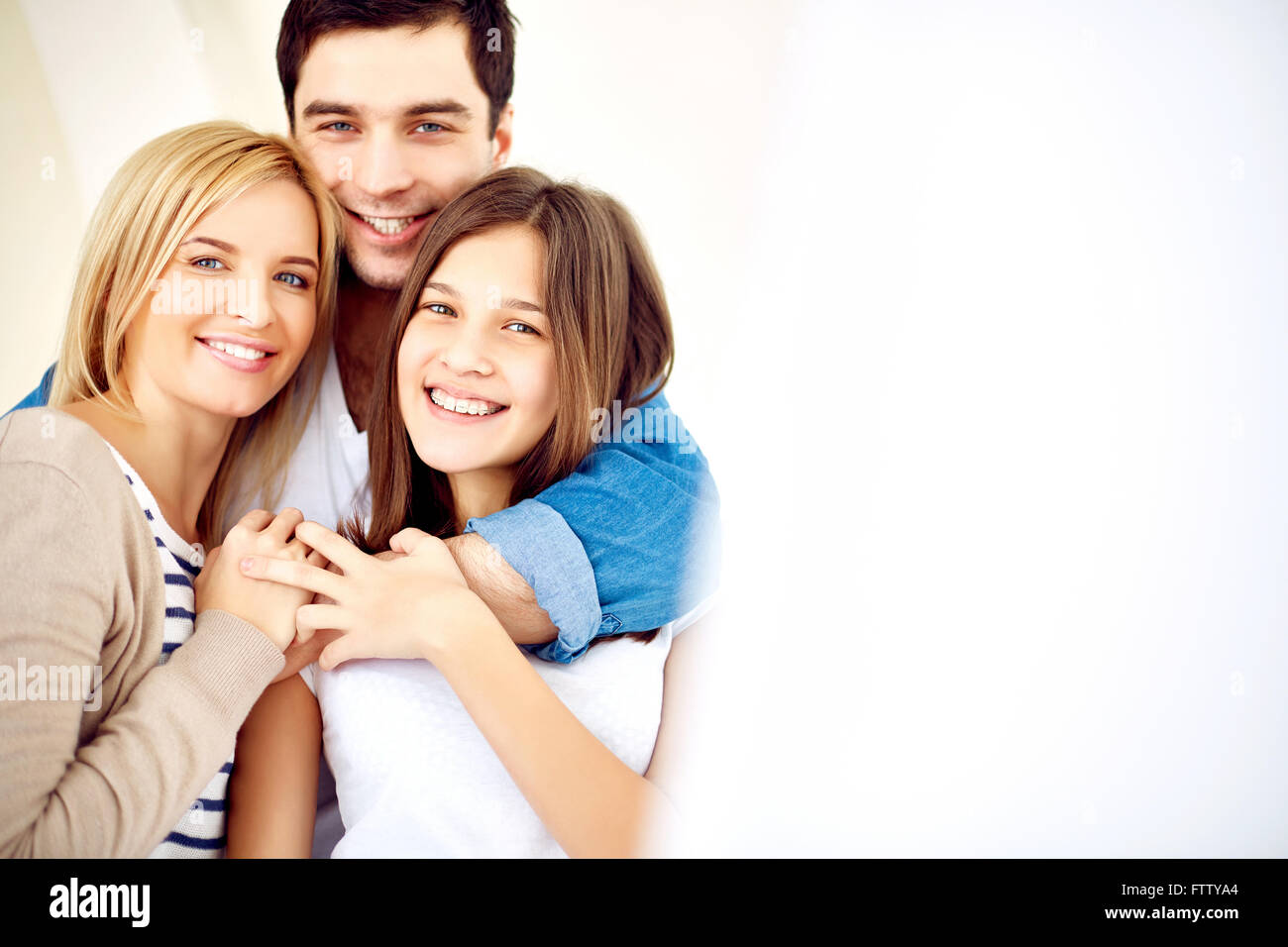 Cheerful man woman child smiling hi-res stock photography and images ...