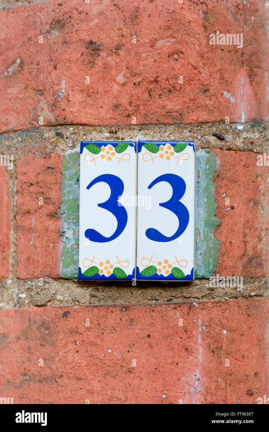 Ceramic house numbers hi-res stock photography and images - Alamy