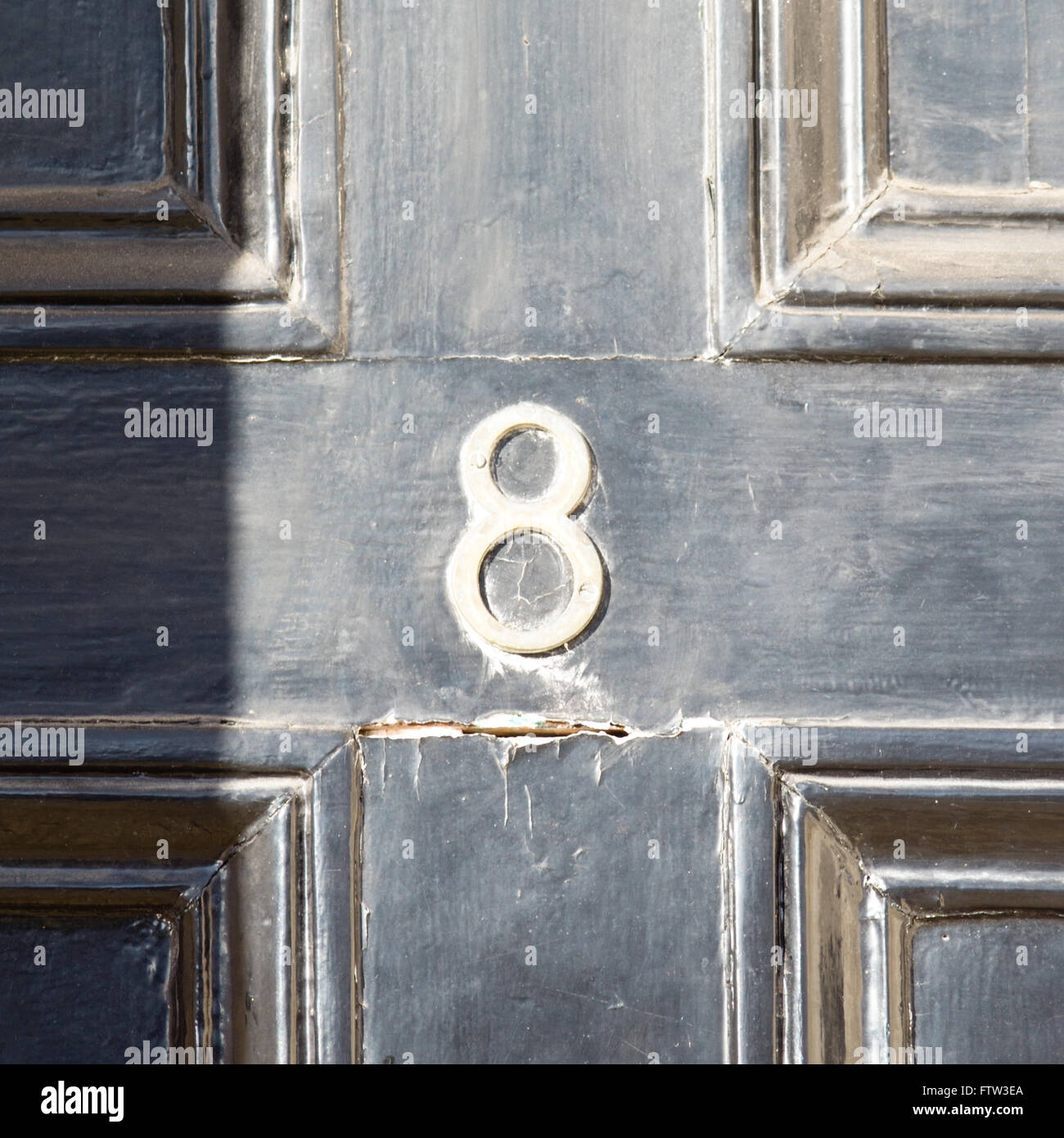 House number 8 sign on door Stock Photo - Alamy