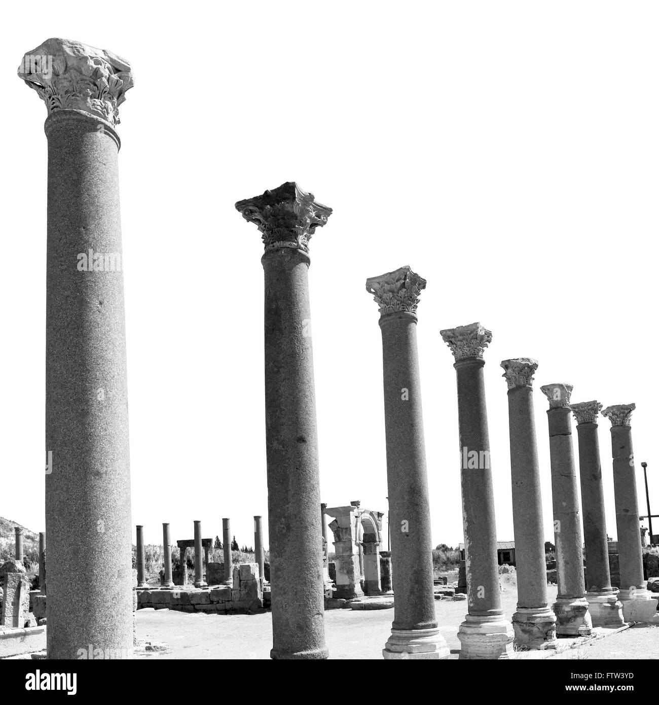 old construction in asia turkey the column and the roman temple Stock ...