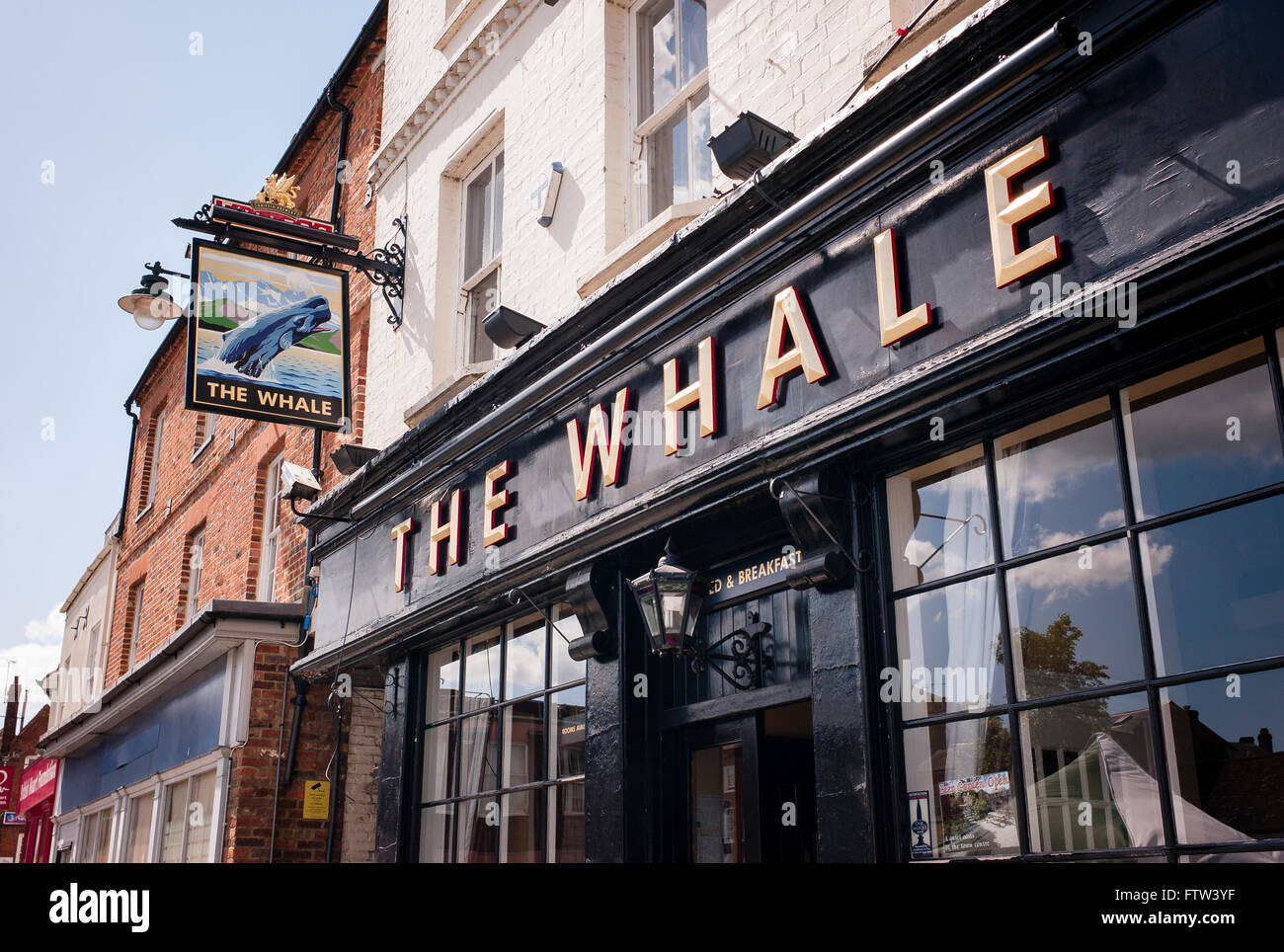 THE WHALE public house in Buckingham town UK Stock Photo - Alamy