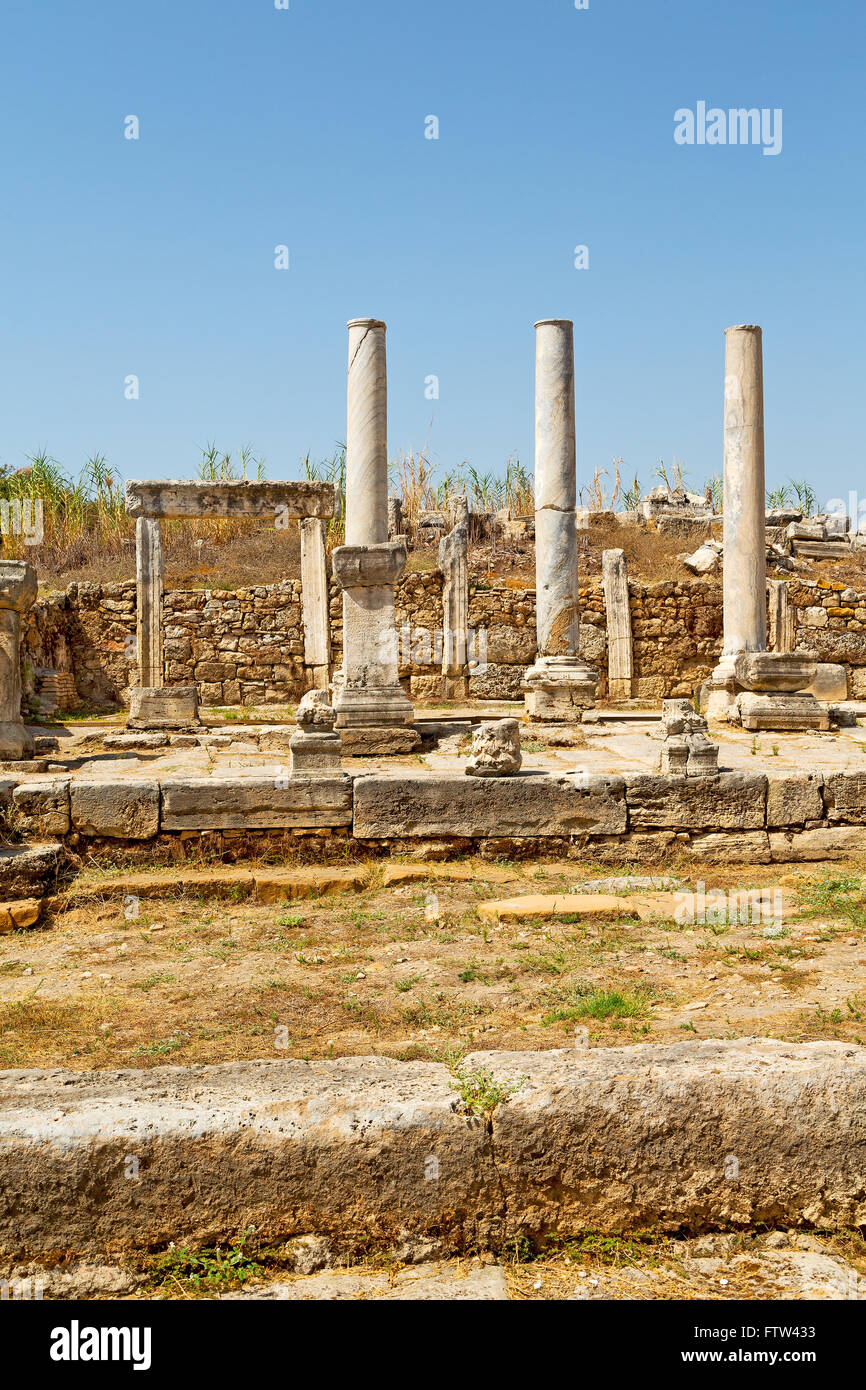 old construction in asia turkey the column and the roman temple Stock ...