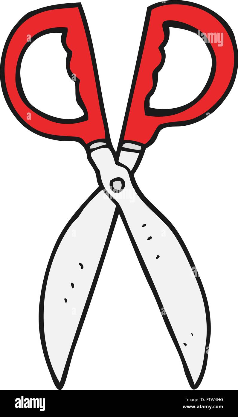freehand drawn cartoon pair of scissors Stock Vector Image & Art - Alamy