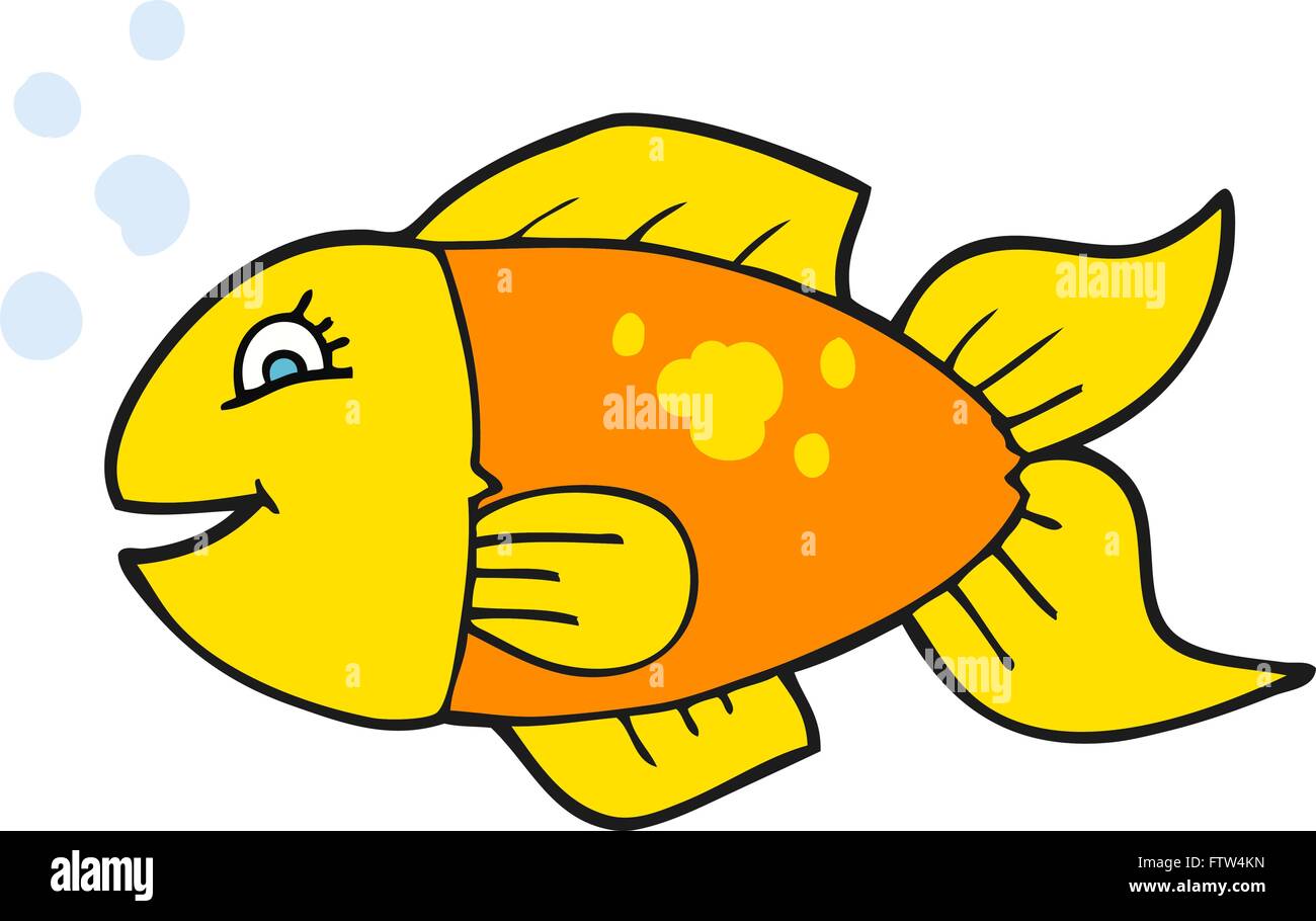 freehand drawn cartoon fish Stock Vector Image & Art - Alamy