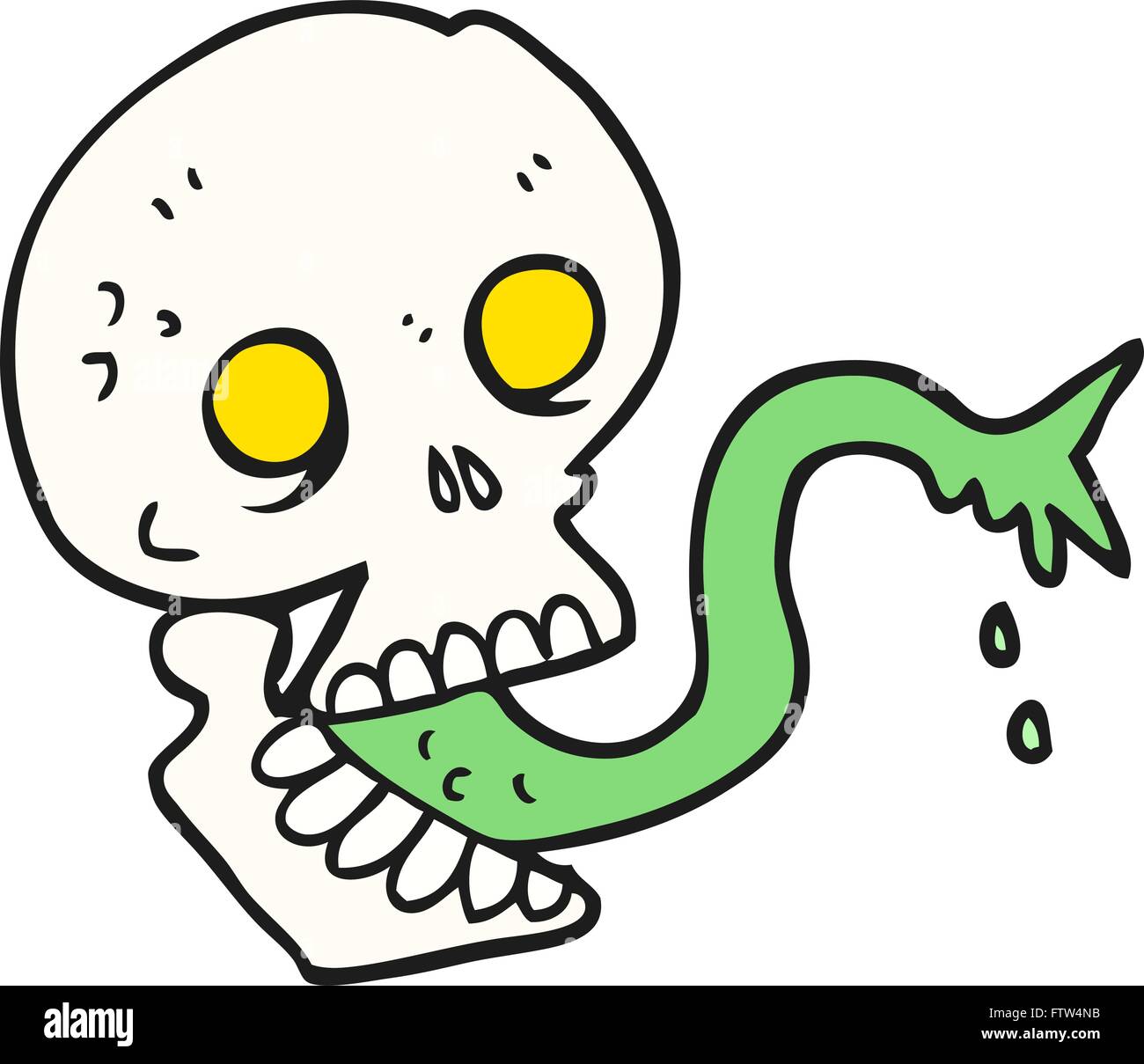 freehand drawn cartoon spooky halloween skull Stock Vector Image & Art ...