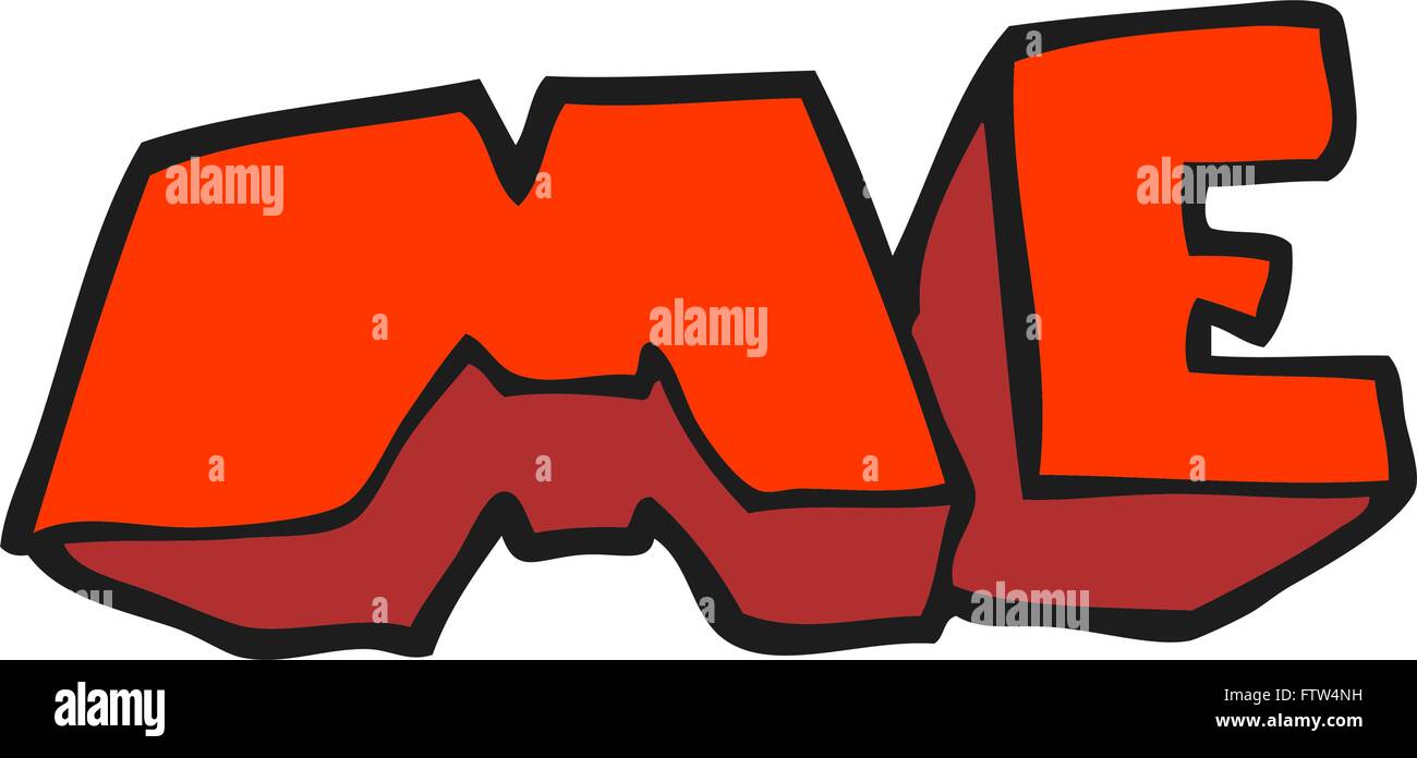 freehand drawn cartoon ME symbol Stock Vector Image & Art - Alamy