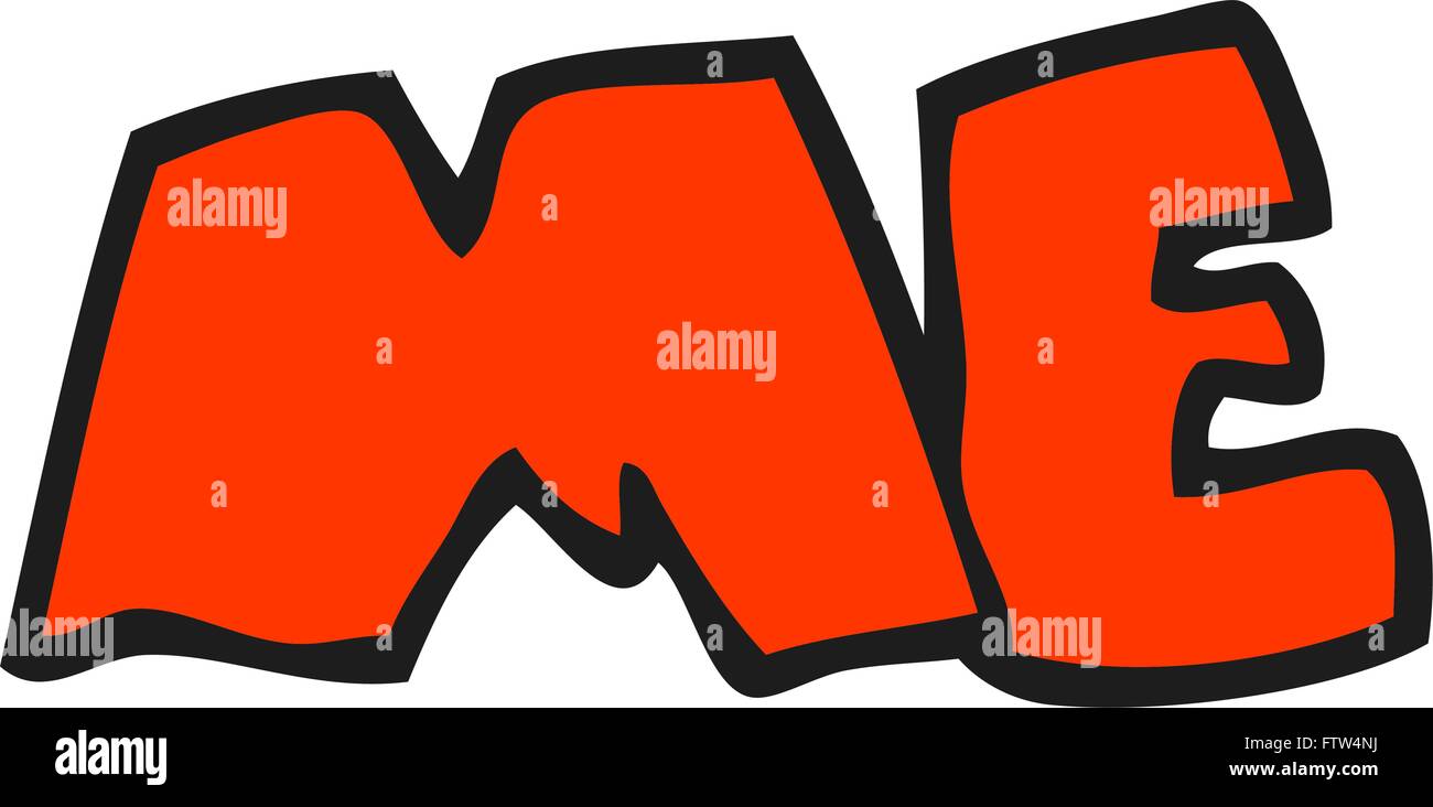 freehand drawn cartoon ME symbol Stock Vector Image & Art - Alamy