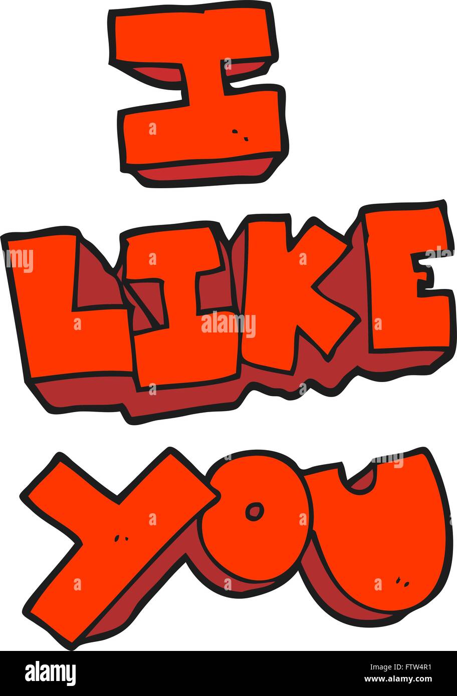 I like you freehand drawn cartoon symbol Stock Vector Image & Art - Alamy
