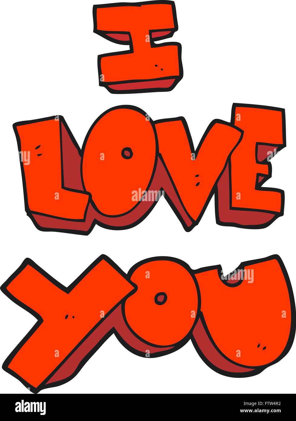I love you freehand drawn cartoon symbol Stock Vector Image & Art - Alamy