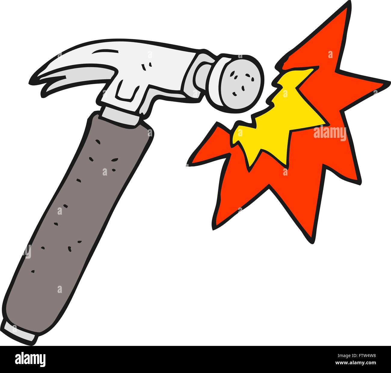 freehand drawn cartoon hammer Stock Vector Image & Art - Alamy