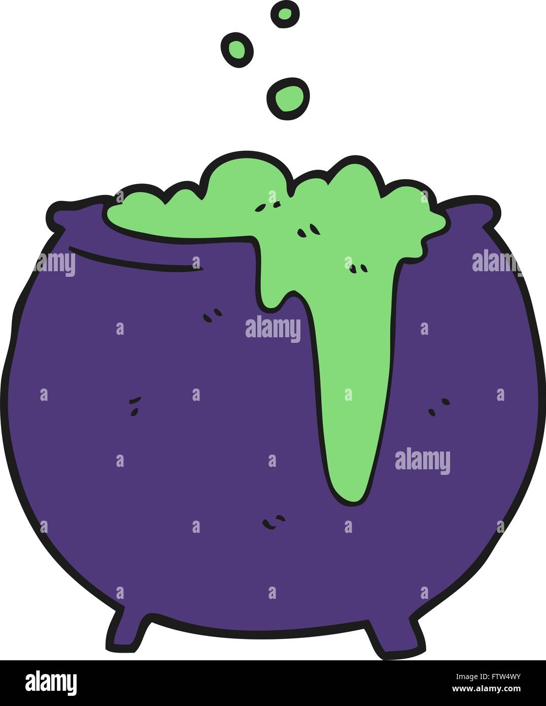 freehand drawn cartoon cauldron Stock Vector Image & Art - Alamy