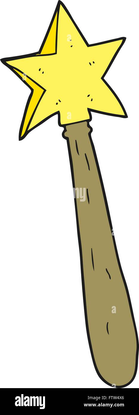 freehand drawn cartoon magic wand Stock Vector Image & Art - Alamy