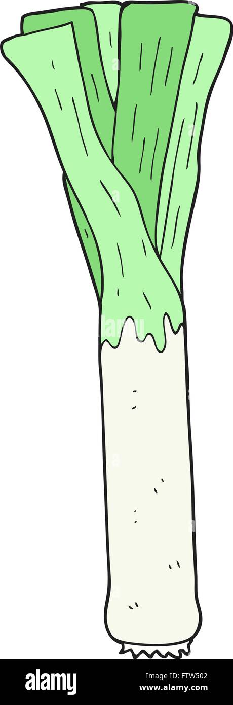 freehand drawn cartoon leek Stock Vector Image & Art - Alamy