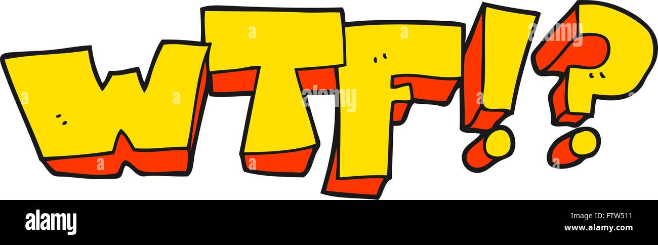 freehand drawn cartoon WTF symbol Stock Vector Image & Art - Alamy