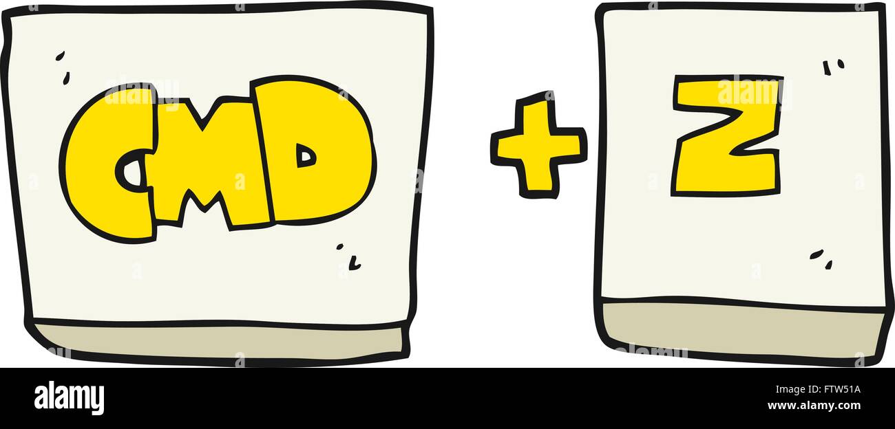 freehand drawn cartoon command Z function Stock Vector Image & Art - Alamy