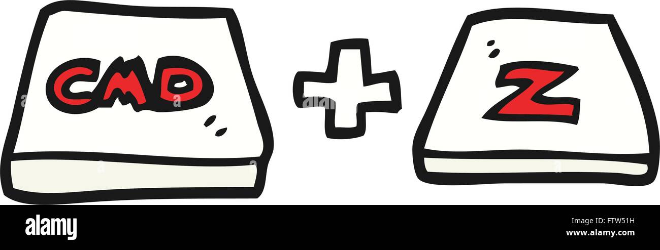 freehand drawn cartoon command Z function Stock Vector Image & Art - Alamy