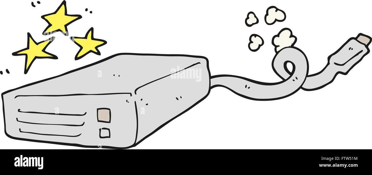 freehand drawn cartoon computer hard drive Stock Vector Image & Art - Alamy