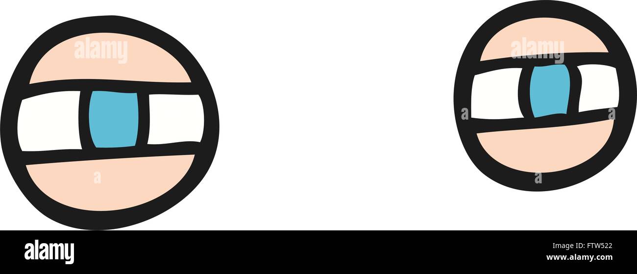 freehand drawn cartoon scowling eyes Stock Vector Image & Art - Alamy