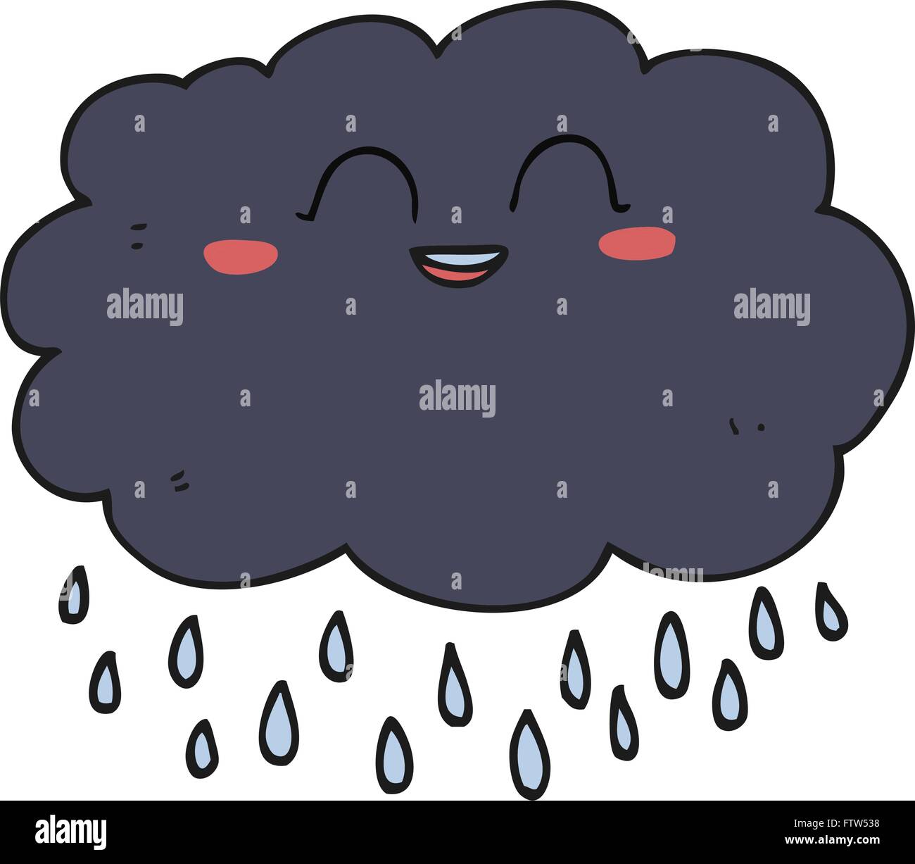freehand drawn cartoon raincloud Stock Vector Image & Art - Alamy