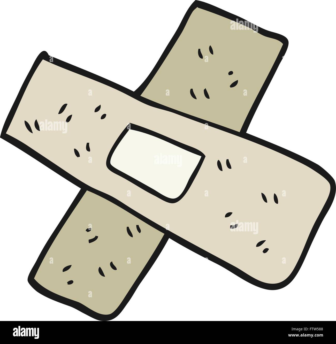 freehand drawn cartoon sticking plaster Stock Vector Image & Art - Alamy