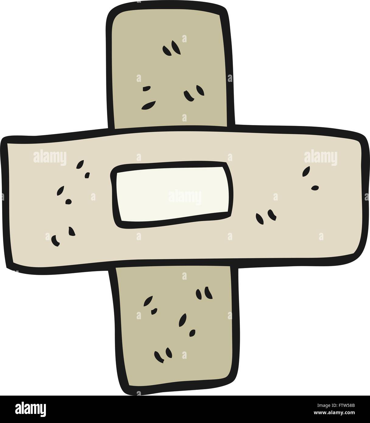 freehand drawn cartoon sticking plaster Stock Vector Image & Art - Alamy