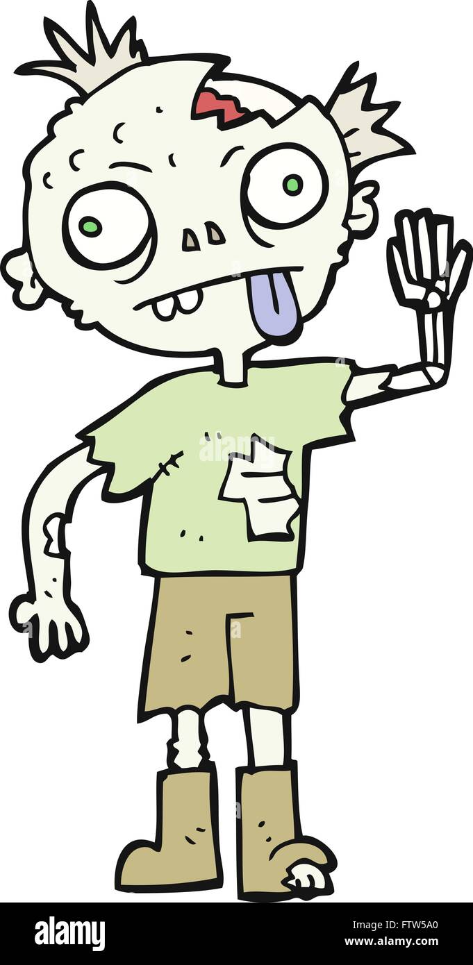 freehand drawn cartoon zombie Stock Vector Image & Art - Alamy