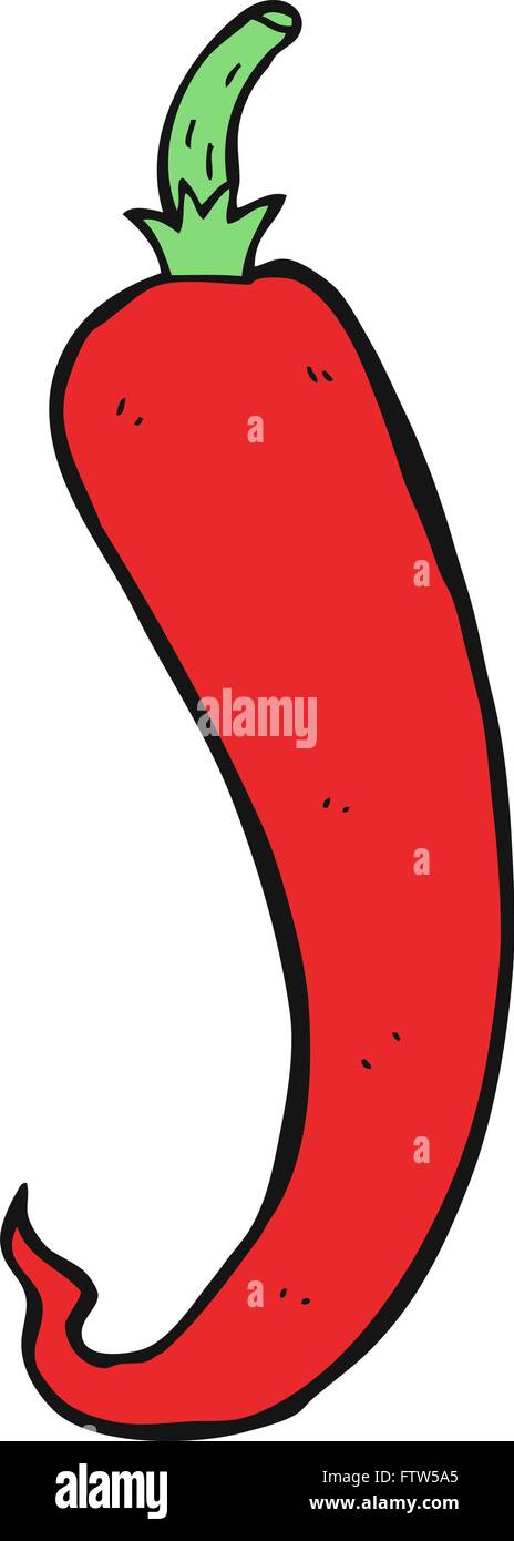 freehand drawn cartoon chilli pepper Stock Vector Image & Art - Alamy