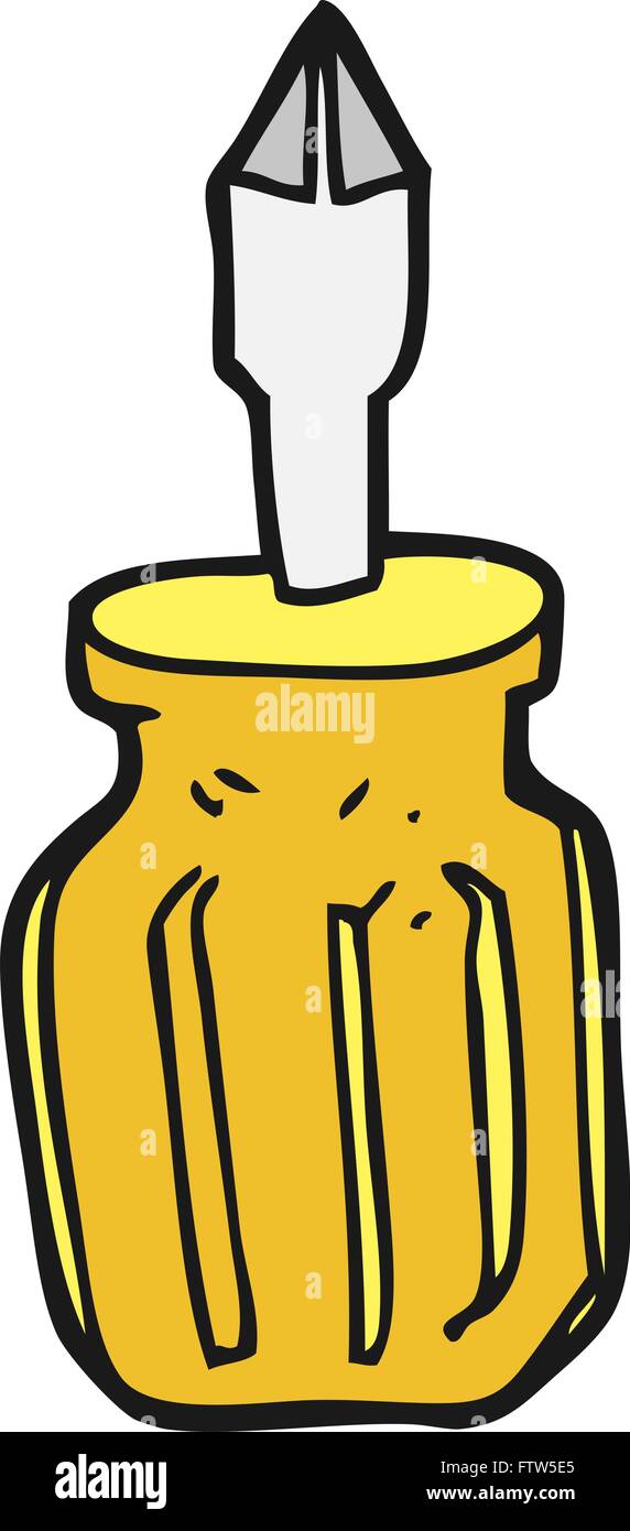 freehand drawn cartoon screwdriver Stock Vector Image & Art - Alamy