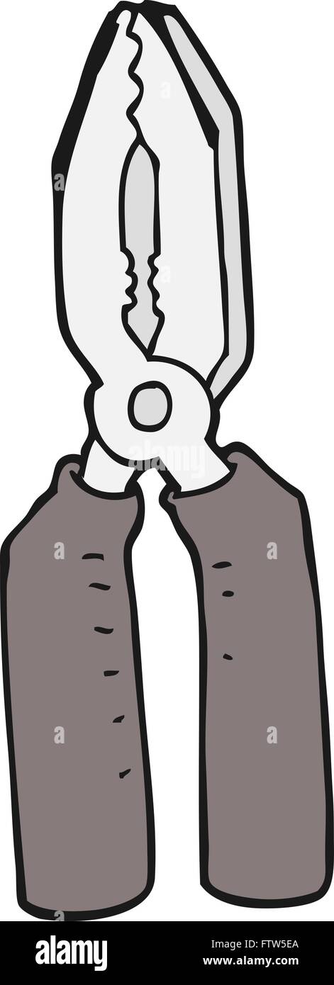 freehand drawn cartoon pliers Stock Vector Image & Art - Alamy
