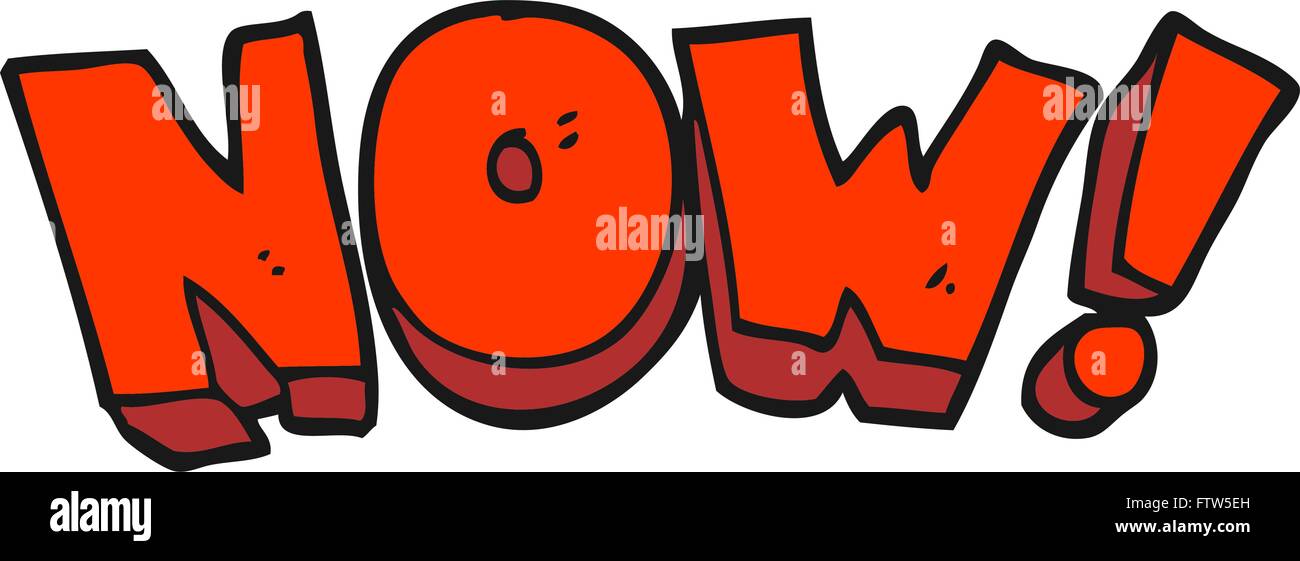 freehand drawn cartoon now symbol Stock Vector Image & Art - Alamy