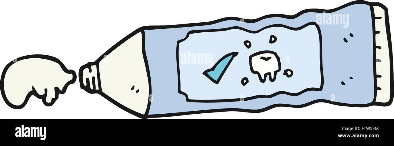 freehand drawn cartoon toothpaste Stock Vector Image & Art - Alamy