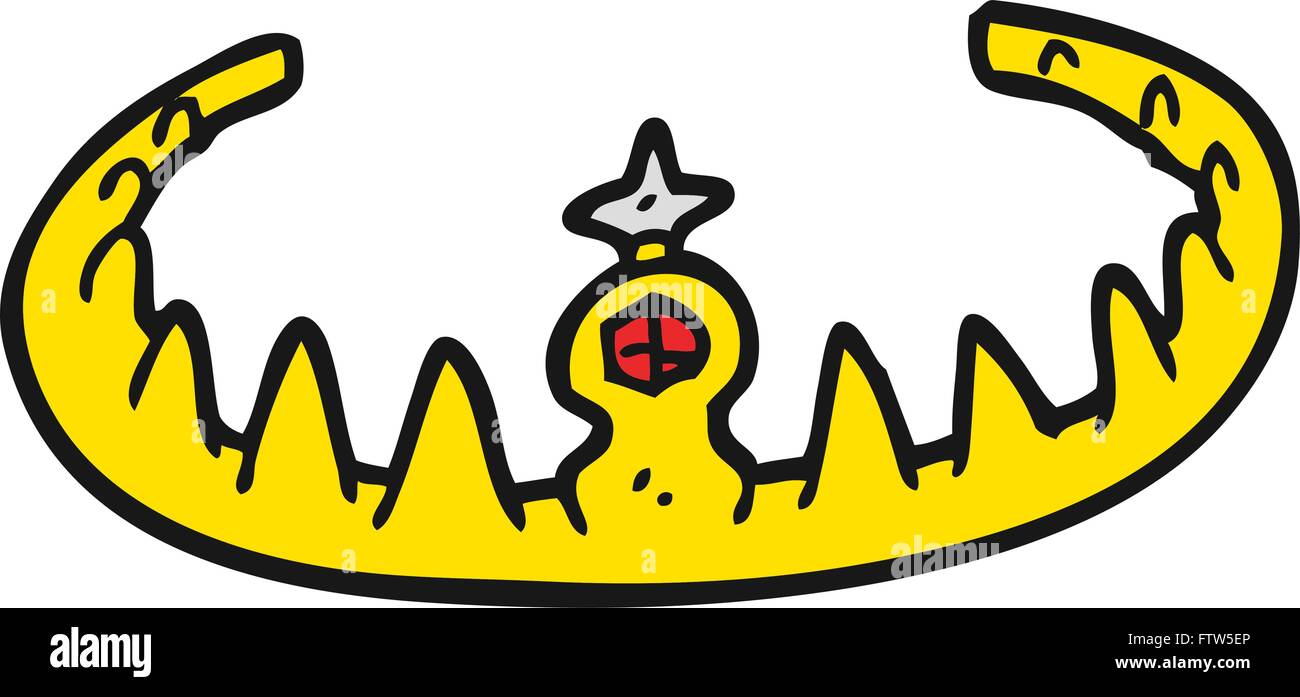 freehand drawn cartoon tiara Stock Vector Image & Art - Alamy