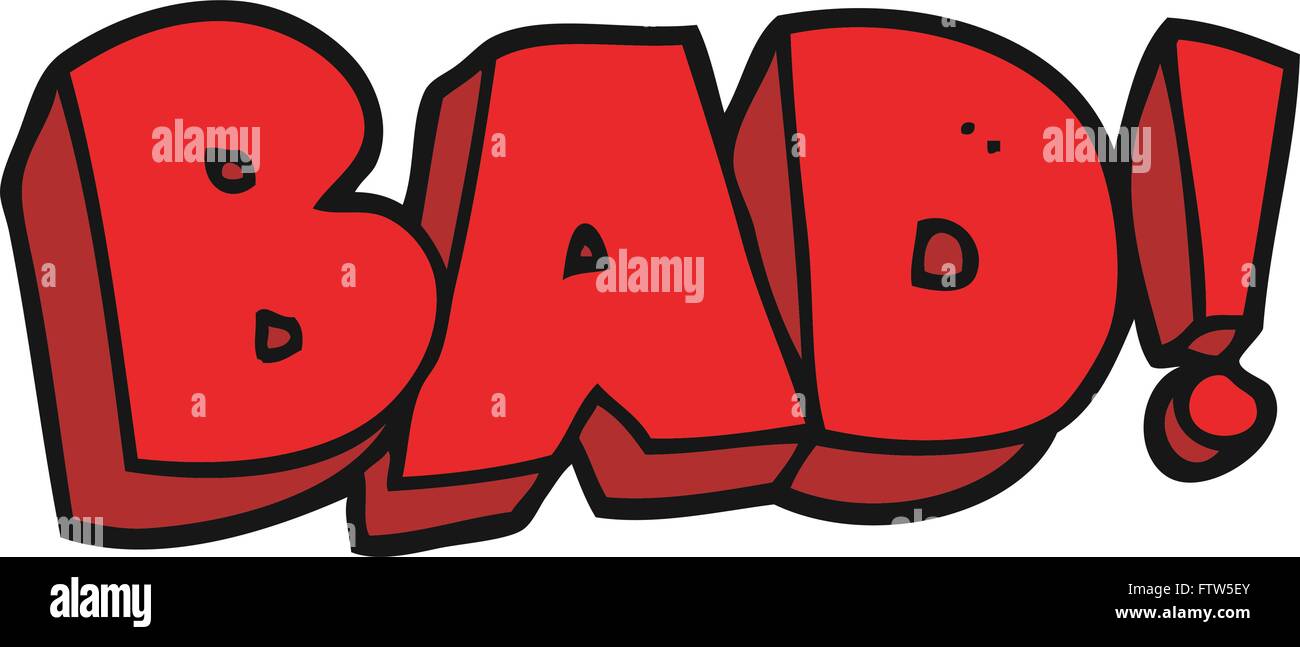 freehand drawn cartoon Bad symbol Stock Vector Image & Art - Alamy