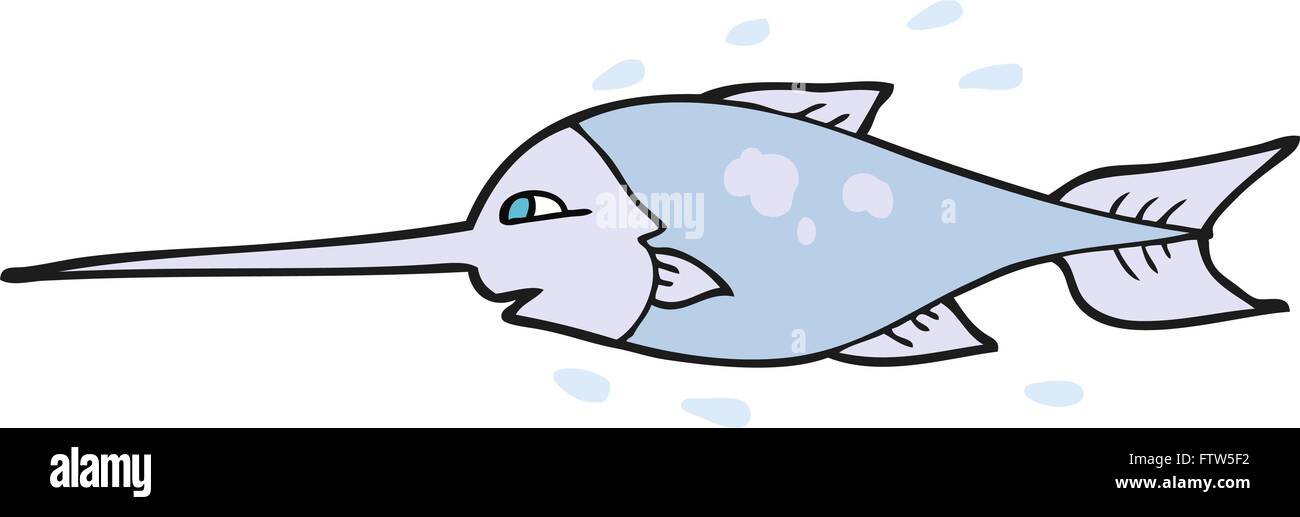 freehand drawn cartoon swordfish Stock Vector Image & Art - Alamy