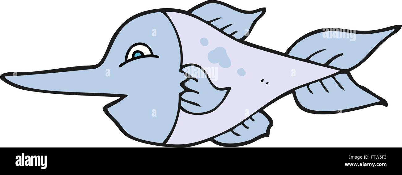 freehand drawn cartoon swordfish Stock Vector Image & Art - Alamy