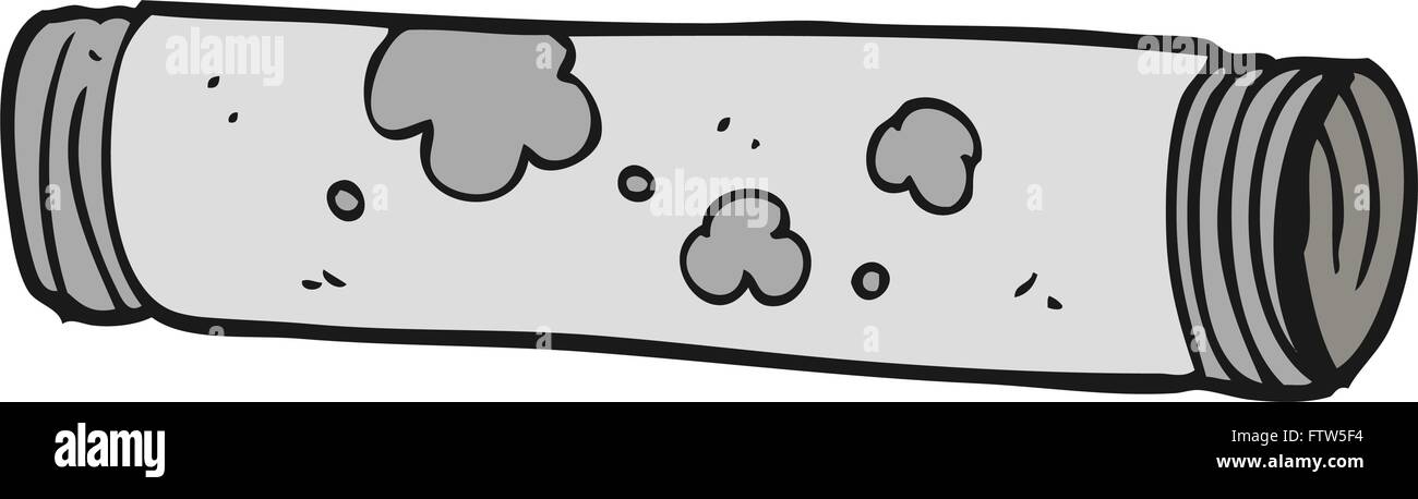 freehand drawn cartoon old pipe Stock Vector Image & Art - Alamy