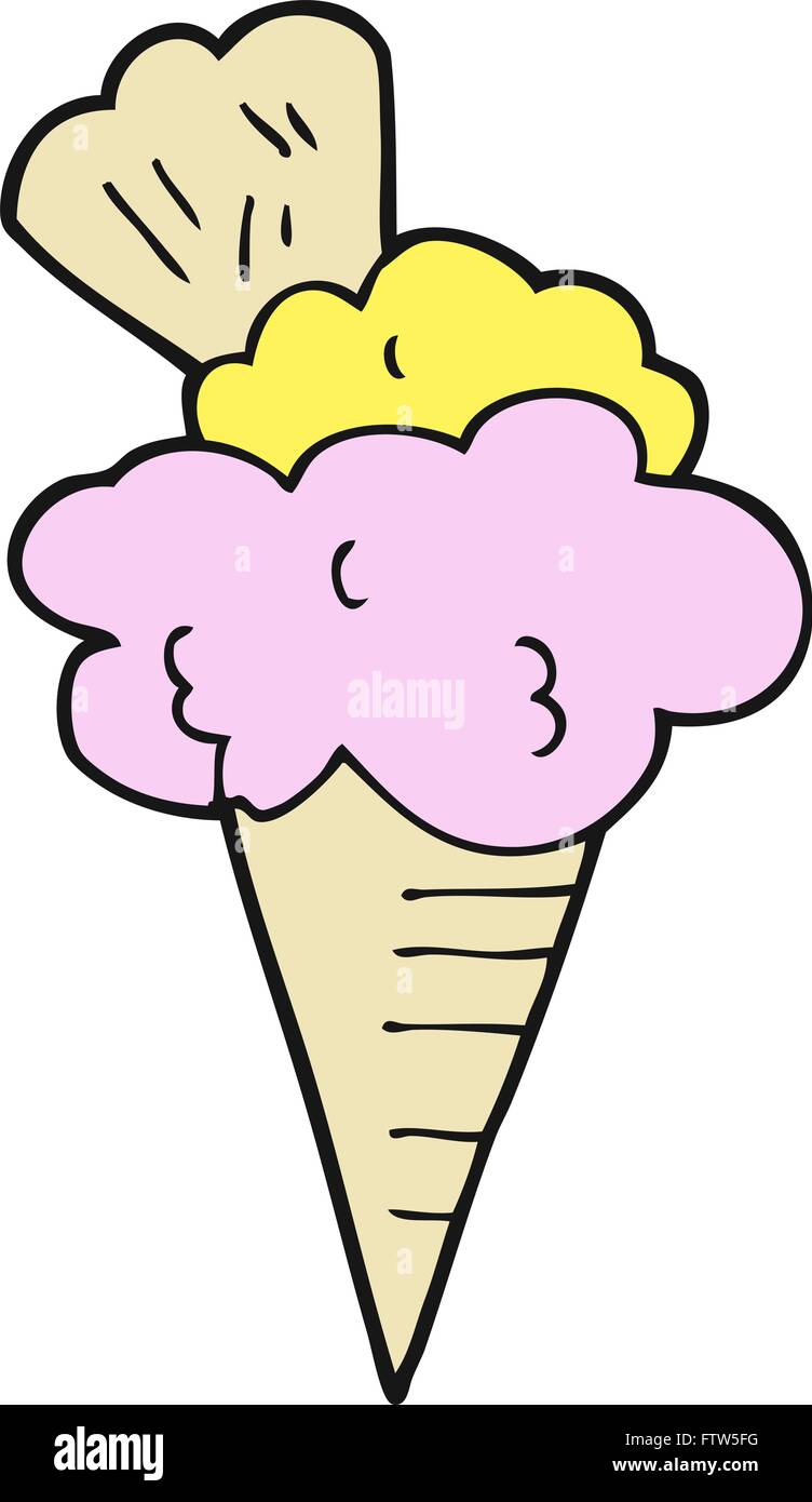 freehand drawn cartoon ice cream Stock Vector Image & Art - Alamy