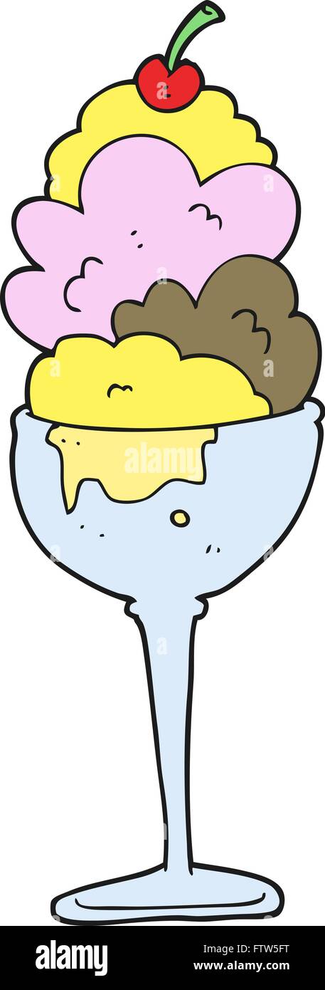 freehand drawn cartoon ice cream Stock Vector Image & Art - Alamy