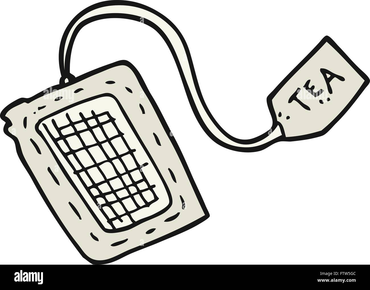 freehand drawn cartoon tea bag Stock Vector Image & Art - Alamy