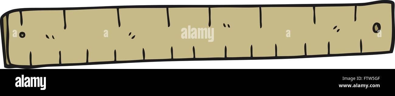 freehand drawn cartoon wooden ruler Stock Vector Image & Art - Alamy