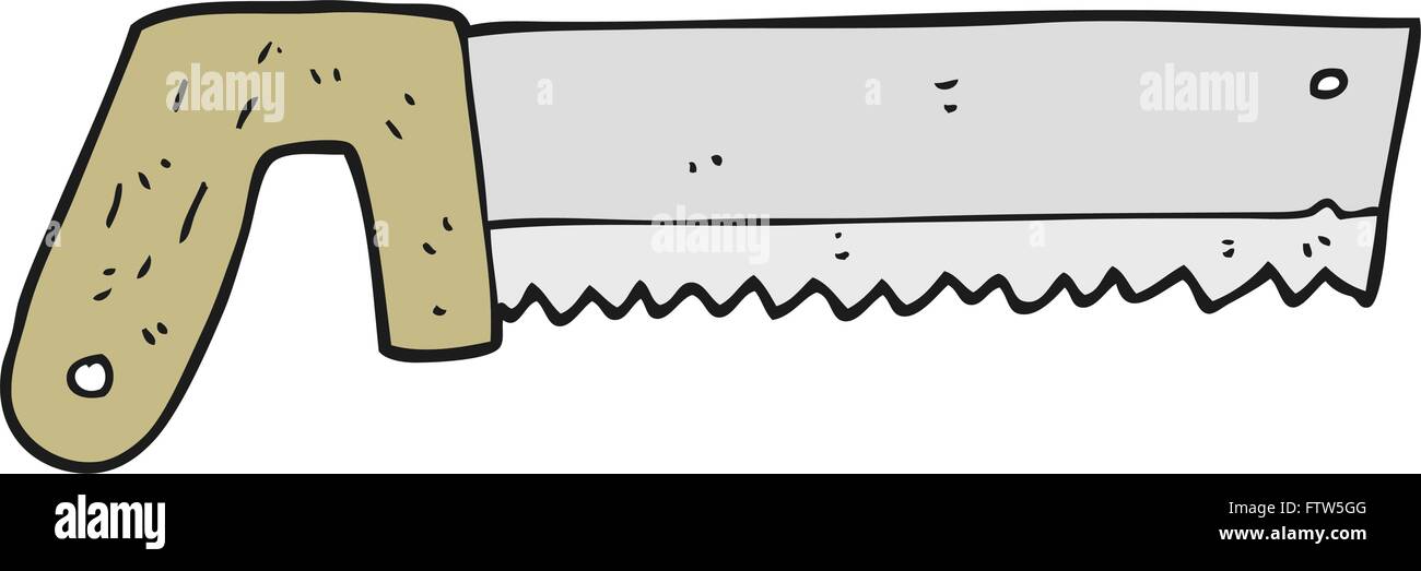 freehand drawn cartoon wood saw Stock Vector Image & Art - Alamy